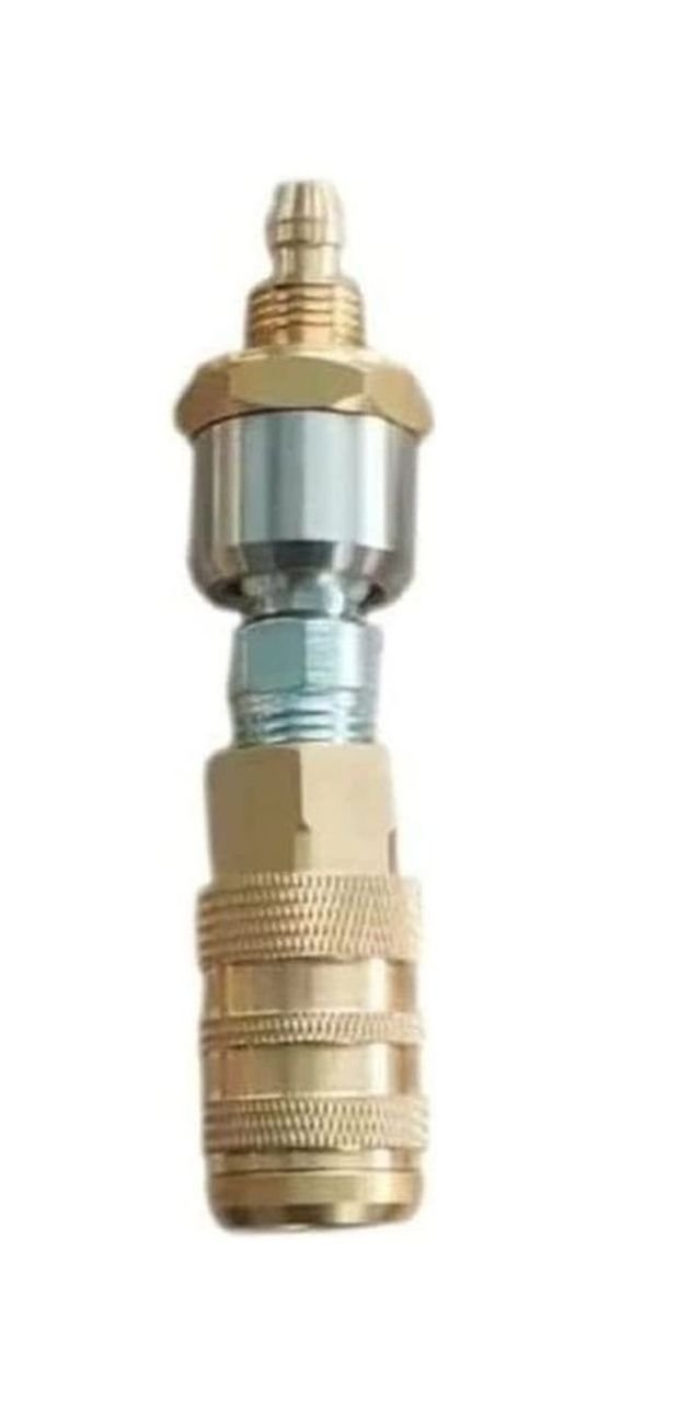 ZL253 1/4in. Industrial Safety Plug Air Hose Brass Swivel Coupler - Zeluga