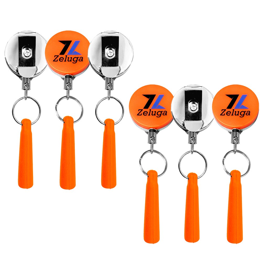 25-514 6pcs Retractable Pull Pen Pencil Holder with 26'' Steel Pull ...